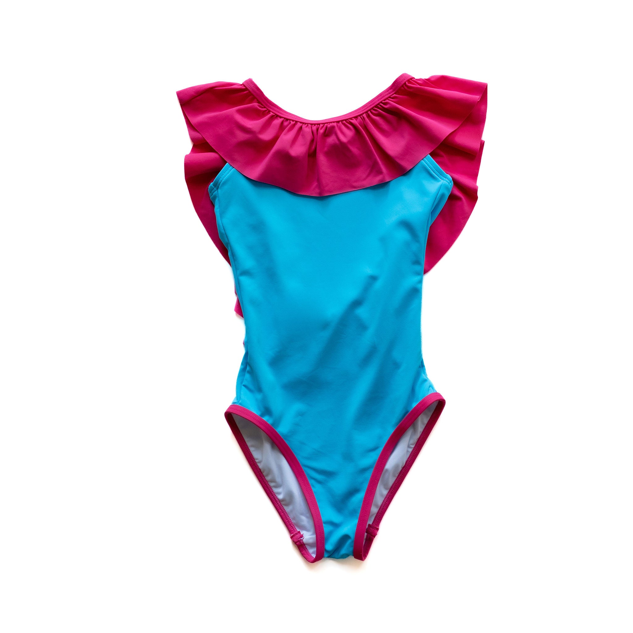 Girl's Miami Vibes Sleeveless Ruffle One Piece Swim Suit – NAVALORA